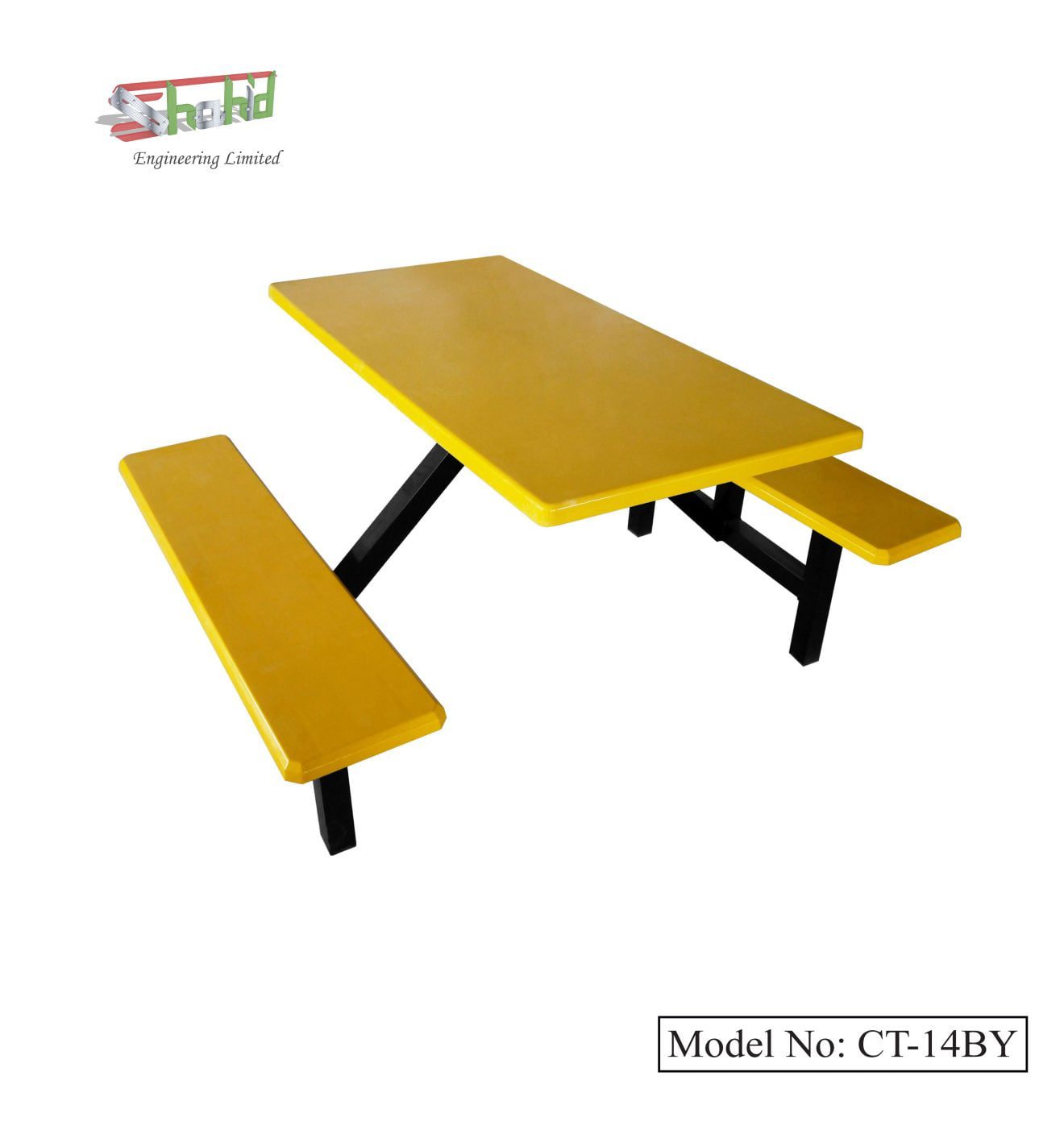 Outdoor portable folding canteen table & Bench set with wooden