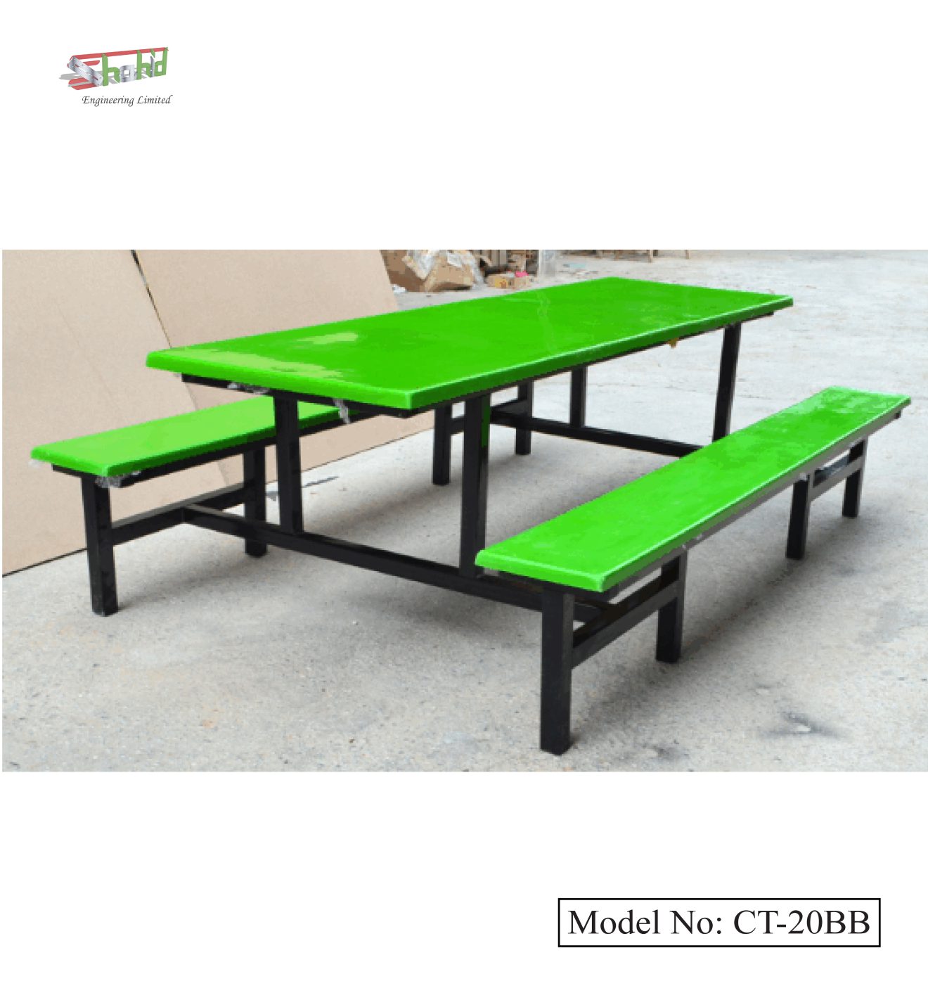 Fiberglass Canteen Table and Bench School