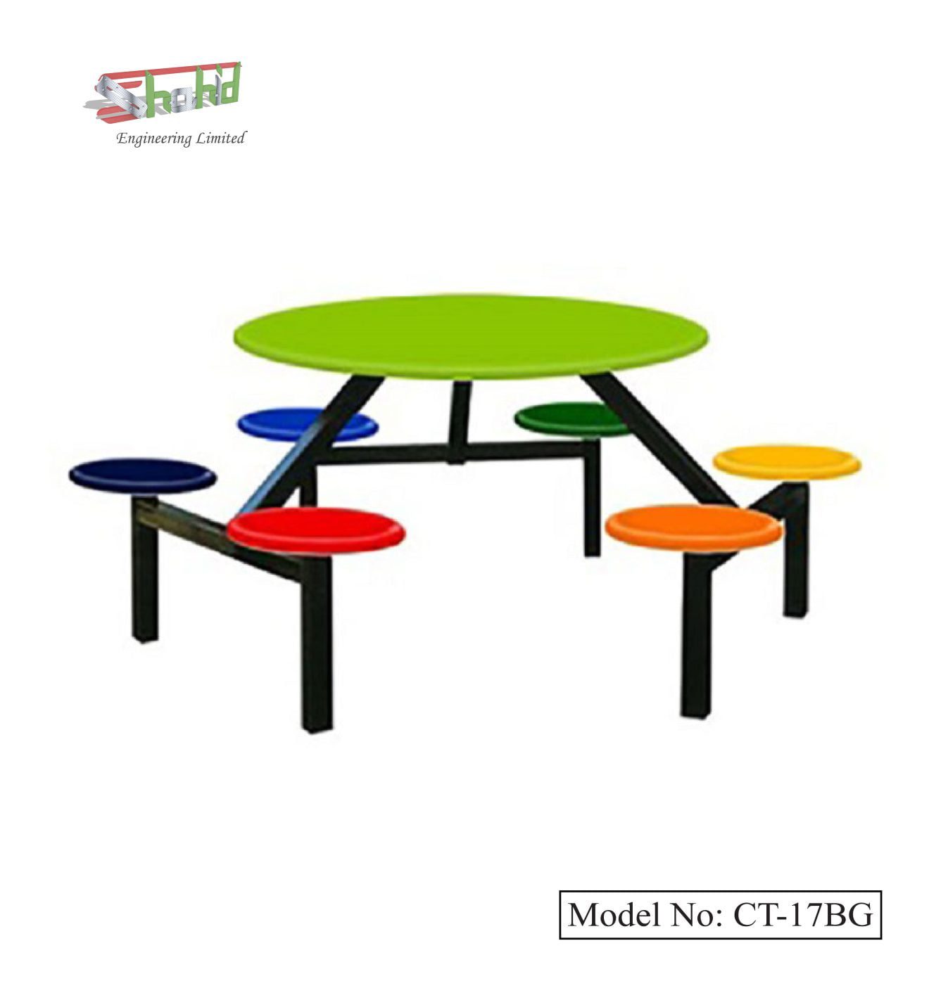 Button Round Fast Food Canteen Table | CT17BG