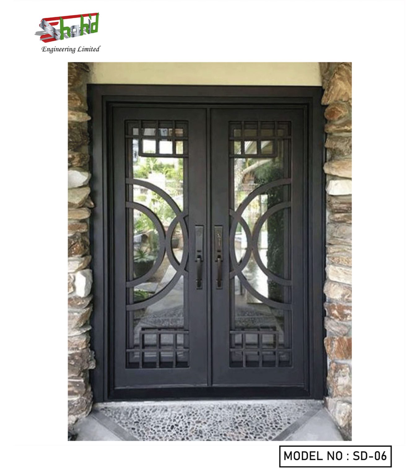 Newest sidelight grill door designs made of wrought iron