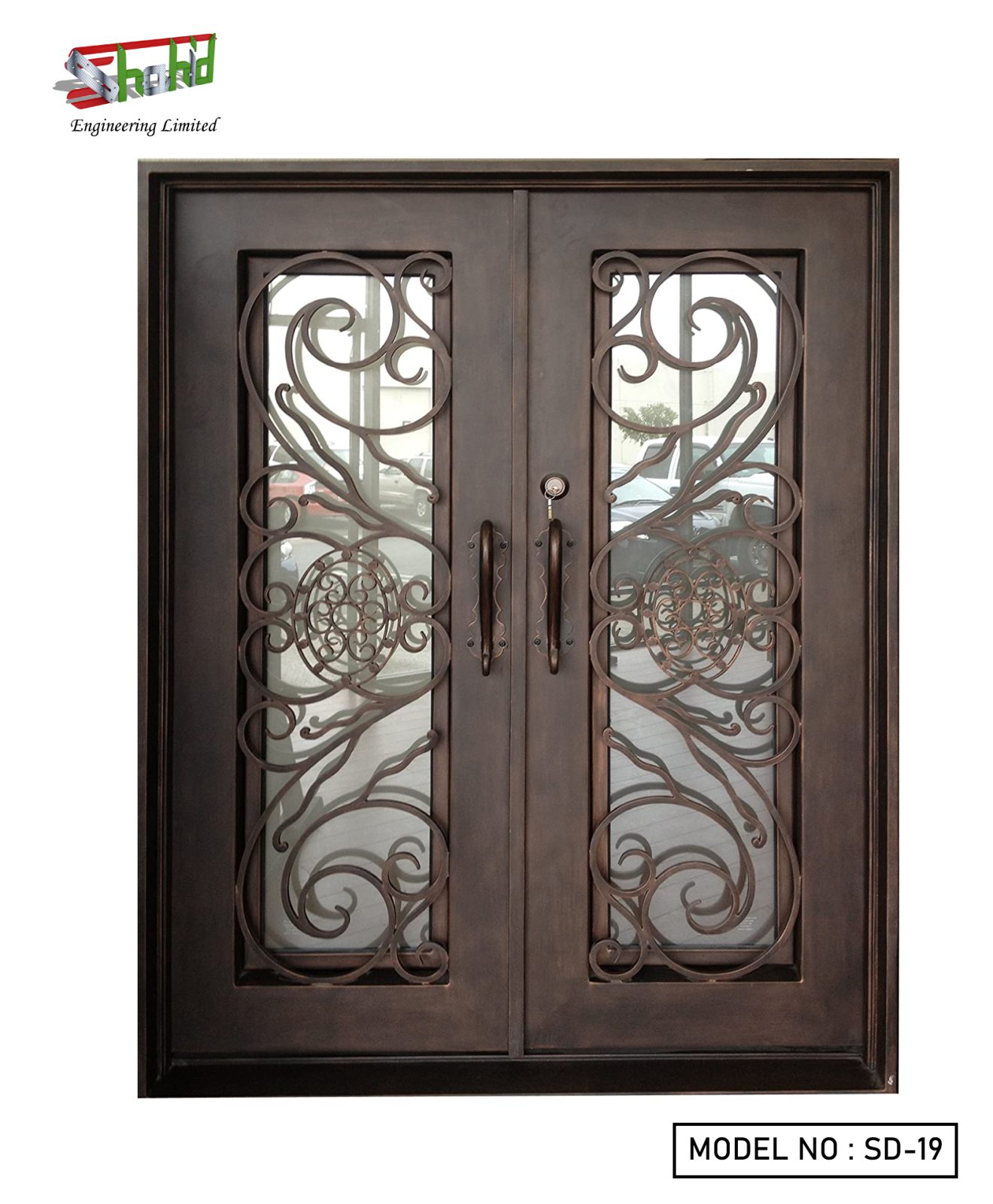 High-quality Wrought Iron Single Door Design Steel Door