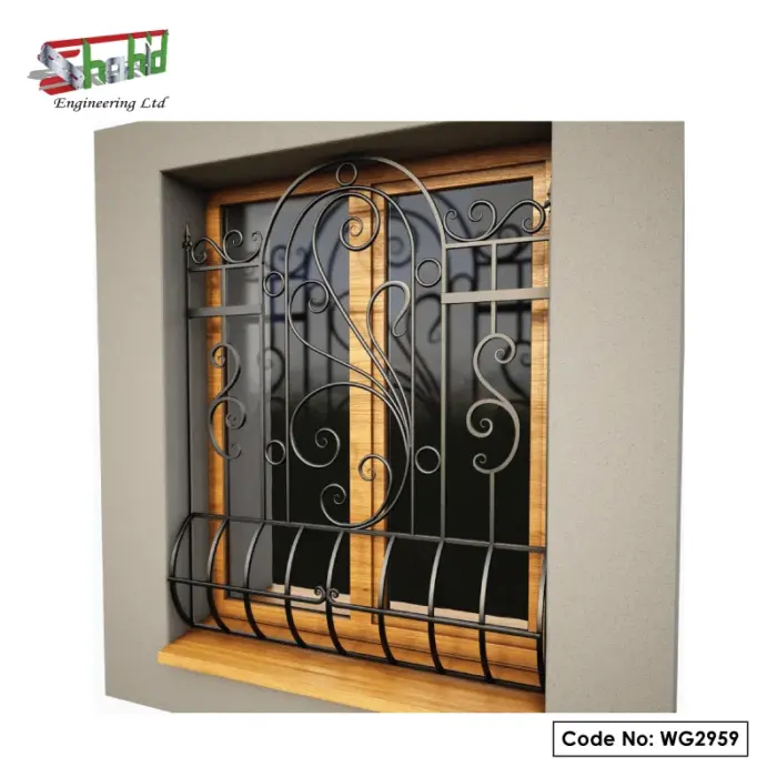 Heavy Duty Black MS Window Grill for Premium Homes | WG2959 - Shahid ...