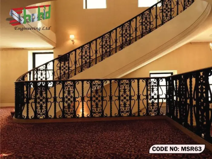 Powder Coated Casting Stair Railing | MSR63 - Shahid Engineering Ltd