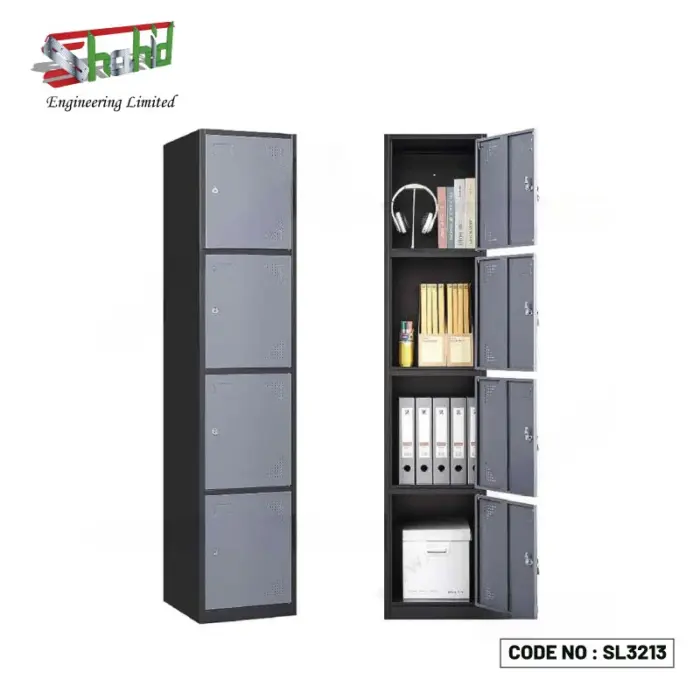 Metal Storage Steel Locker 4-Tier | SL3213 - Shahid Engineering Ltd
